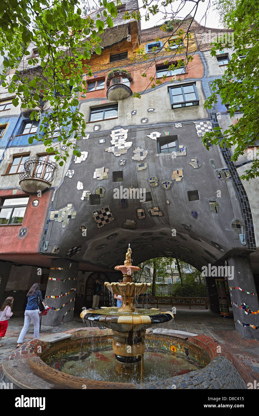 Vienna Hundertwasser Haus multi coloured municipal apartment block by ...