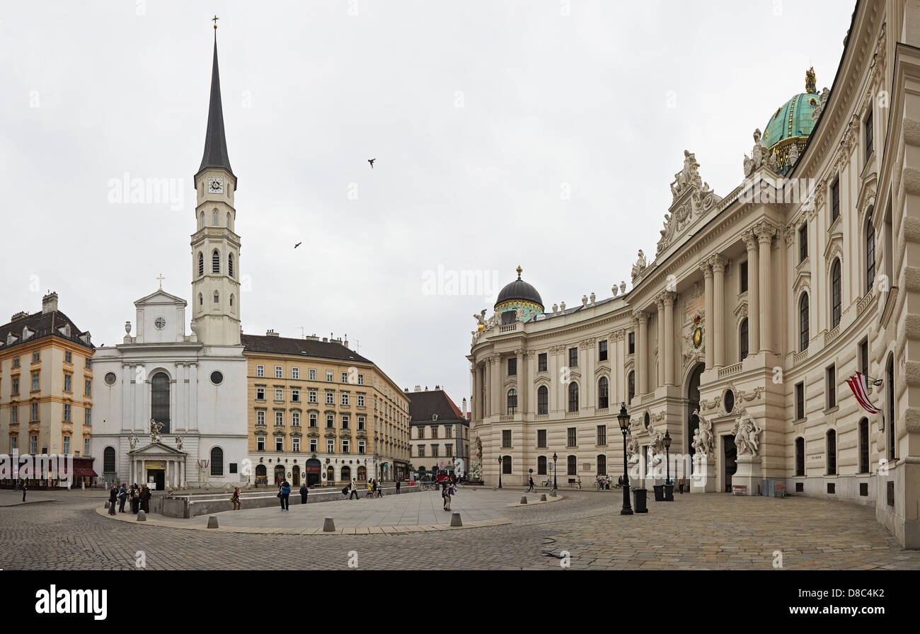 Vienna Michaelerplatz Hofburg complex entrance Panorama Stock Photo - Alamy