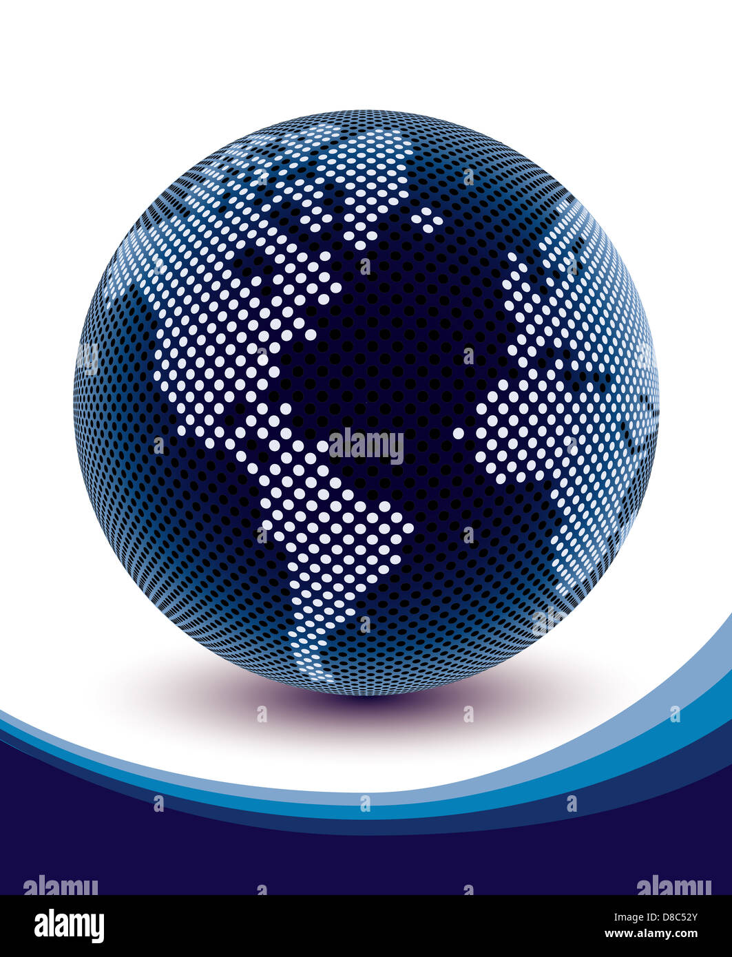 Digital world map illustration Stock Photo - Alamy
