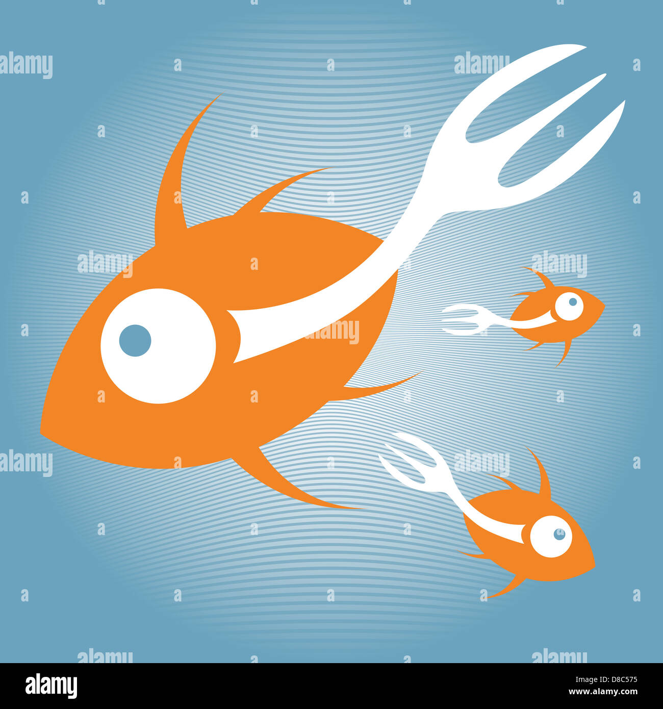 Fork tailed fish illustration Stock Photo - Alamy