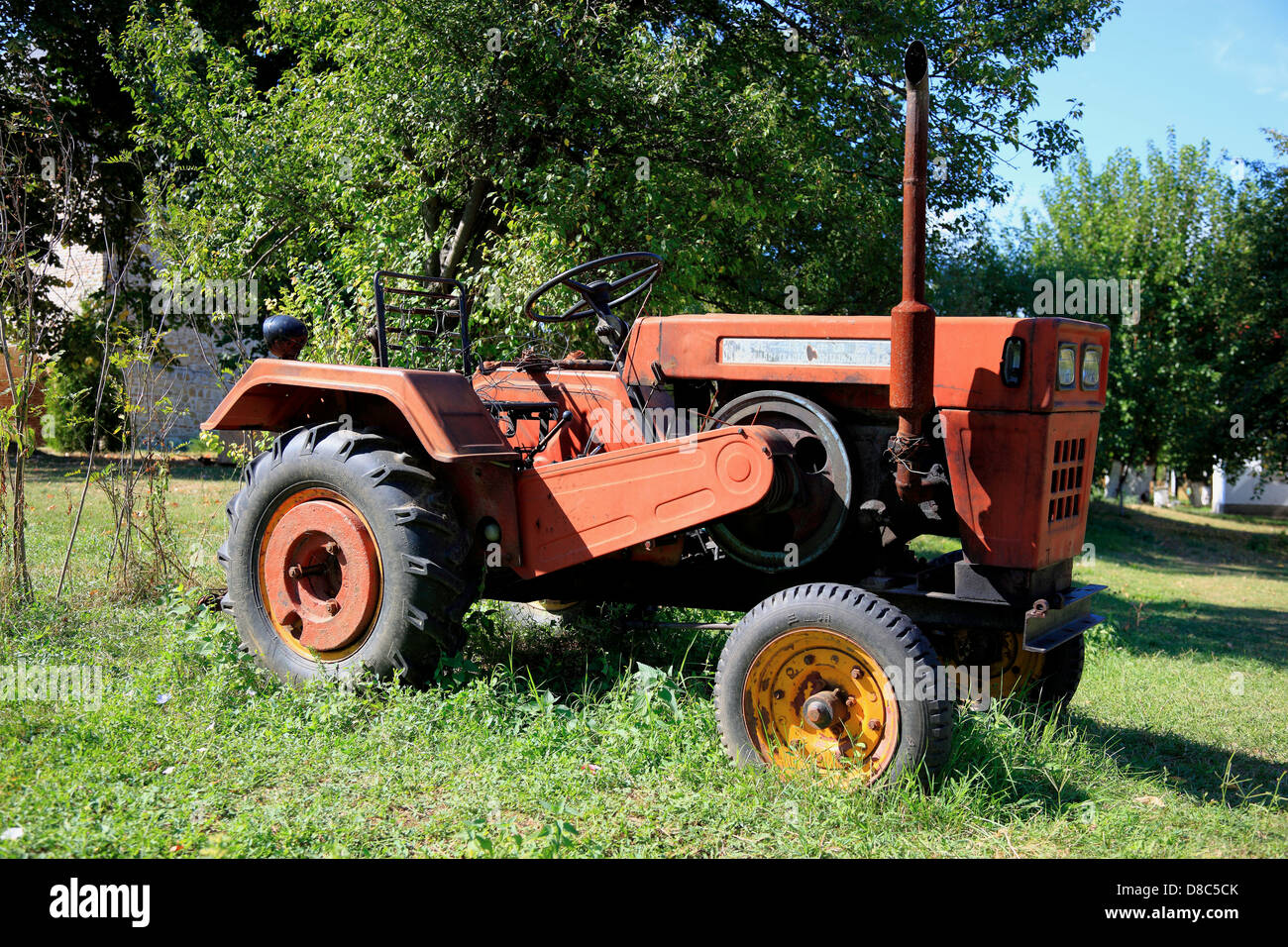 Old Romanian tractor Chinese production, seen at Snagov Monastery ...