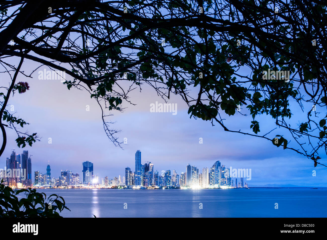 Skyscrapers in Punta Pacifica viewed from Las Bovedas promenade Stock ...