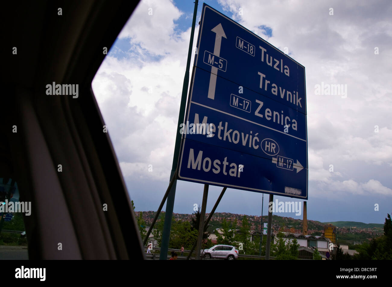 Bosnia road sign hi-res stock photography and images - Alamy