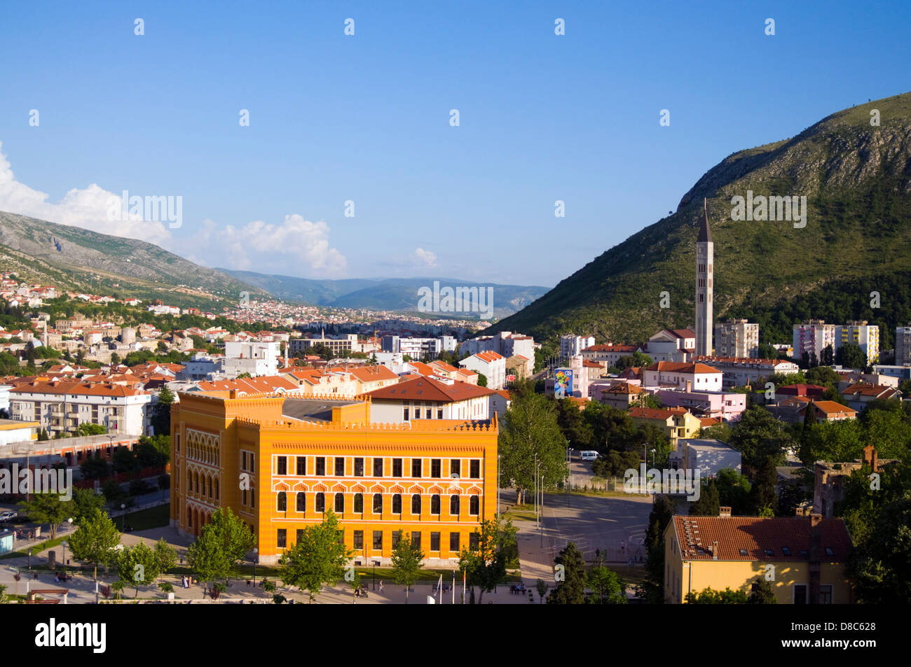 View of Mostar in Bosnia Herzegovina with UWC United World Colleges ...
