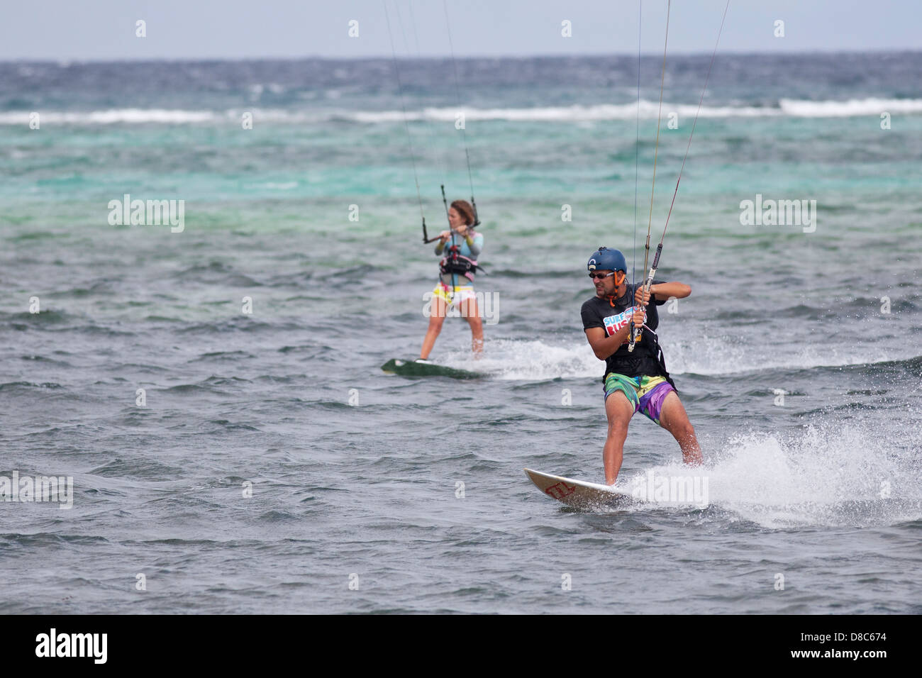 Kiteboarding on Balabag Beach in Boracay, Philippines Stock Photo - Alamy