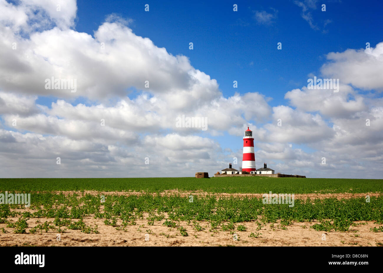 A view of the lighthouse at Happisburgh, Norfolk, England, United ...