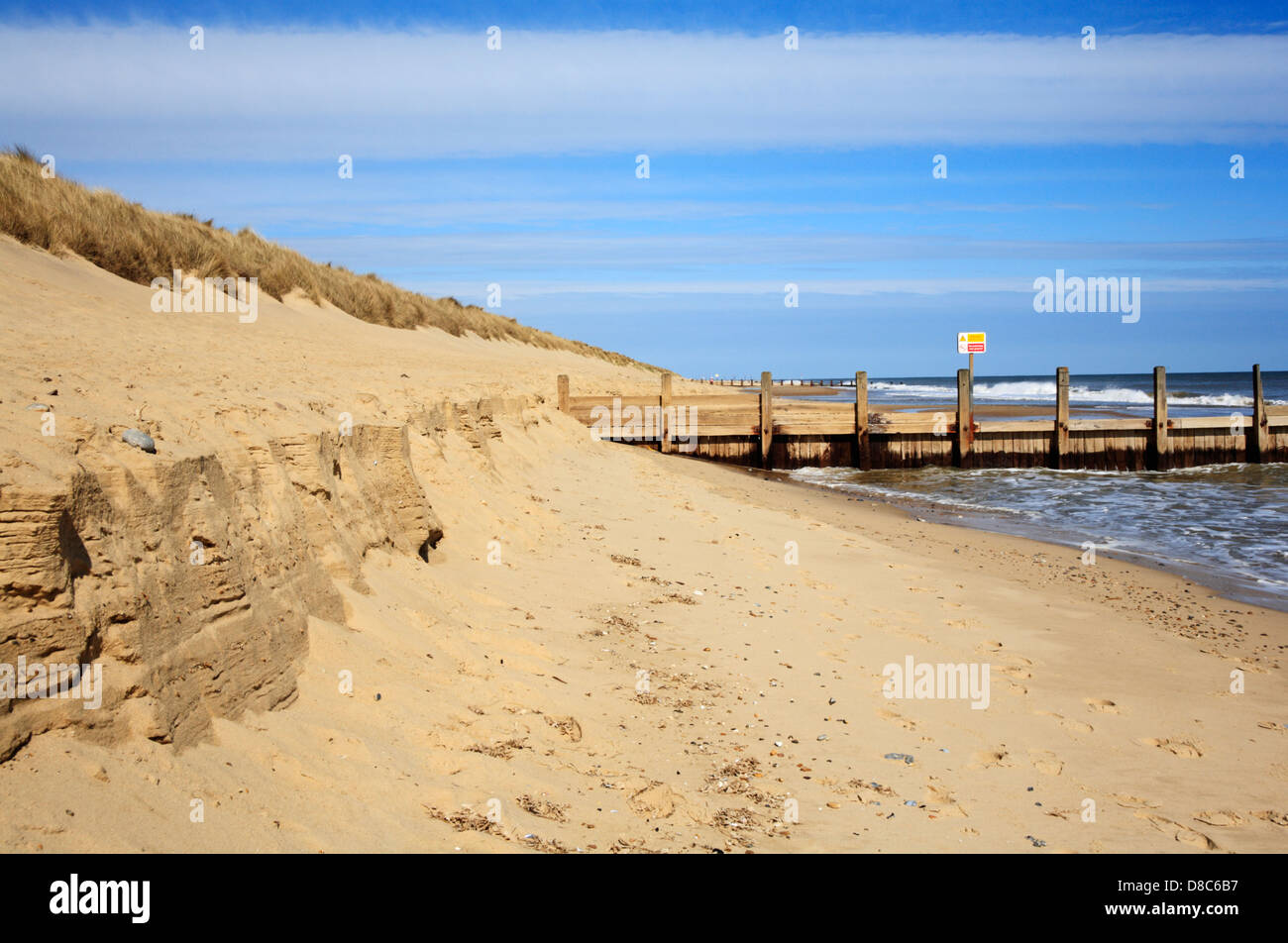 A view of the beach at Horsey, Norfolk, England, United Kingdom, after ...