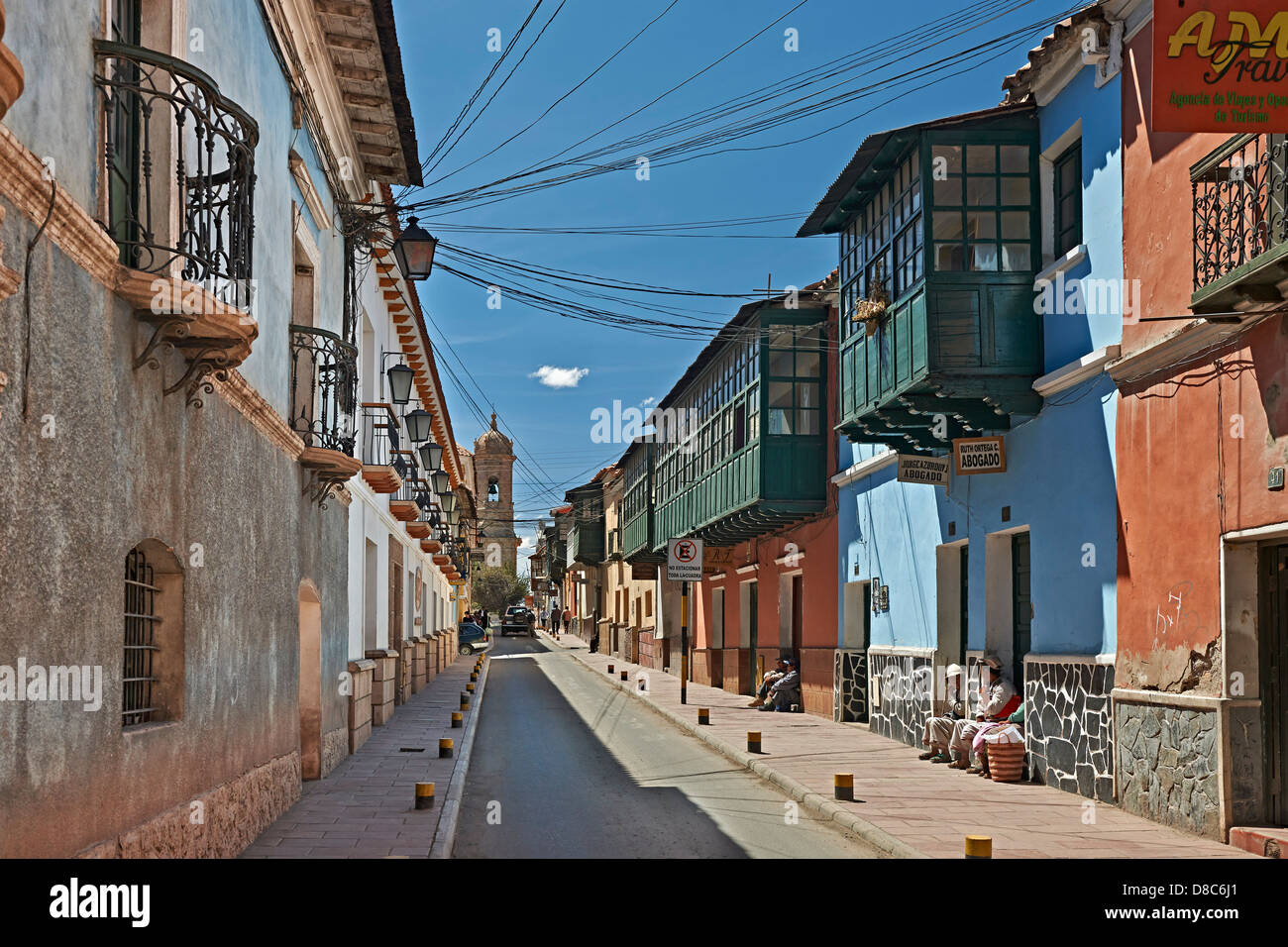 Colonial architecture in the streets of Potosi, Bolivia Stock Photo - Alamy