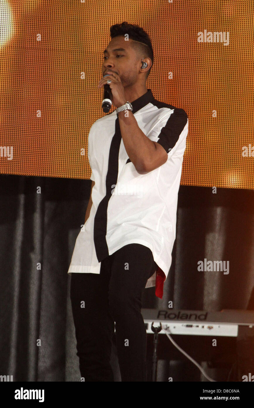 New York, USA. 24th May 2013. Special guest singer MIGUEL performs a ...