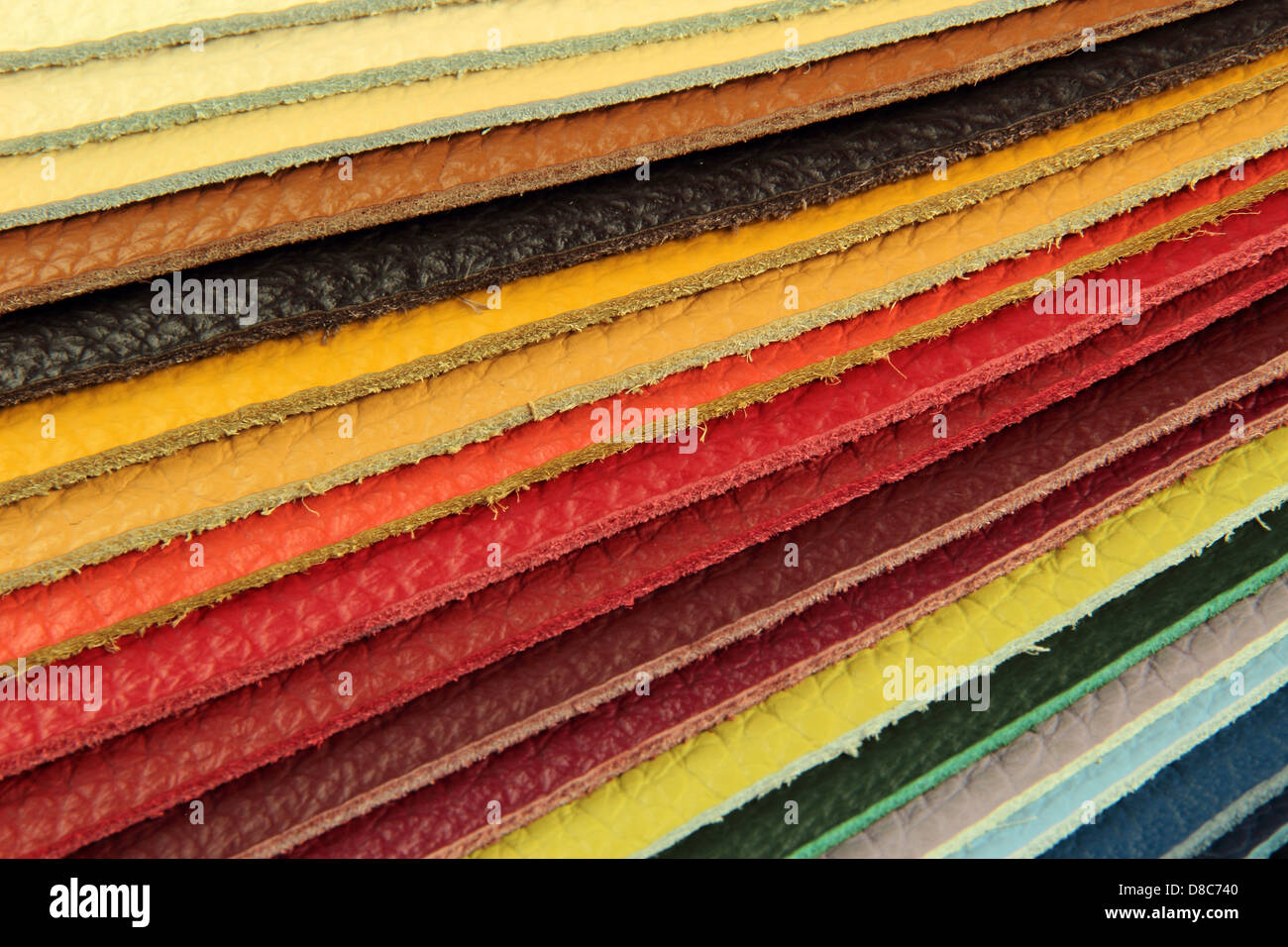 Color palette sample picker of leather material Stock Photo - Alamy