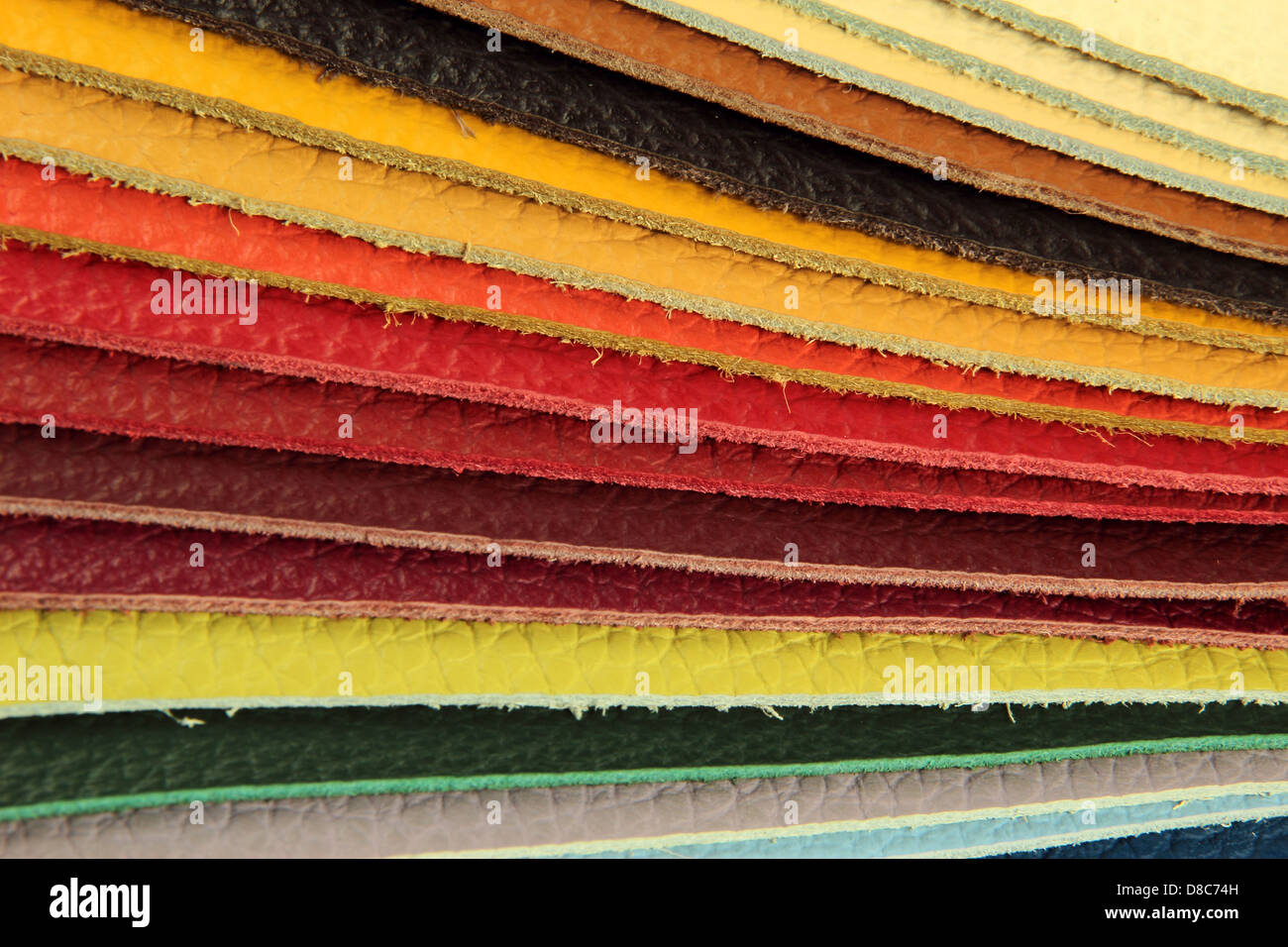 Color palette sample picker of leather material Stock Photo - Alamy
