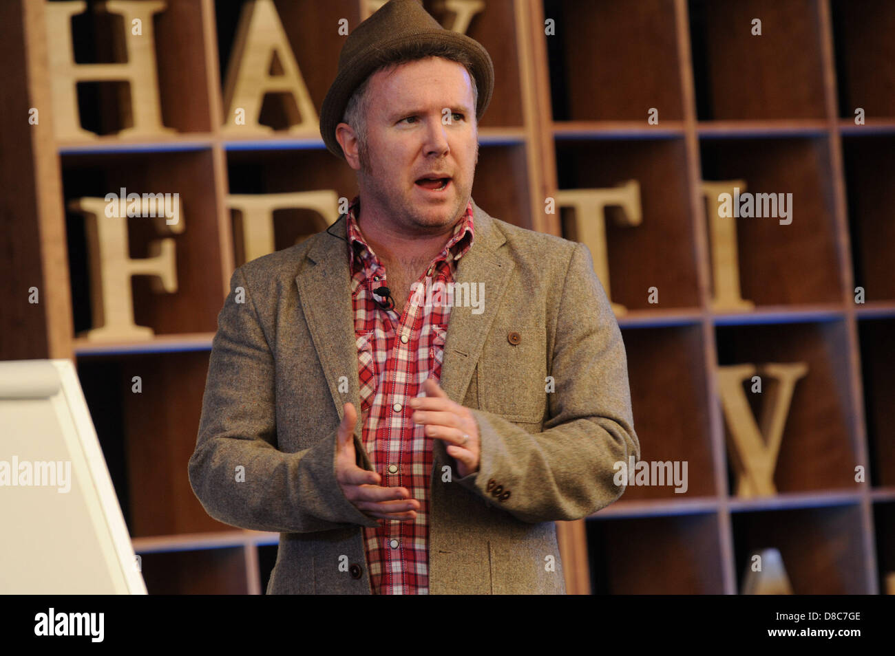 Hay Festival, Powys Wales UK Illustrator and animator CURTIS JOBLING at ...