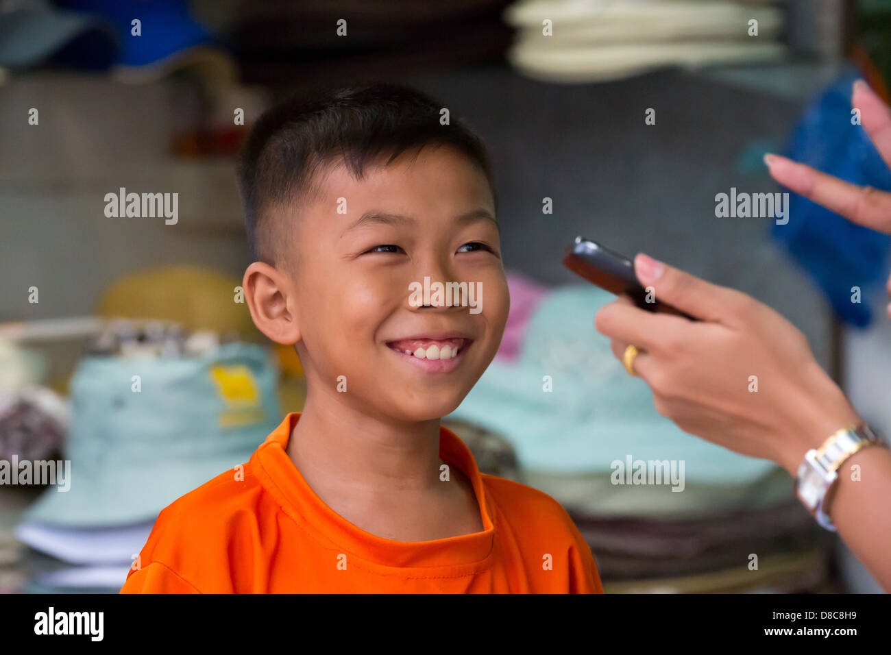 Smiling little Boy in Patong on Phuket, Thailand Stock Photo - Alamy