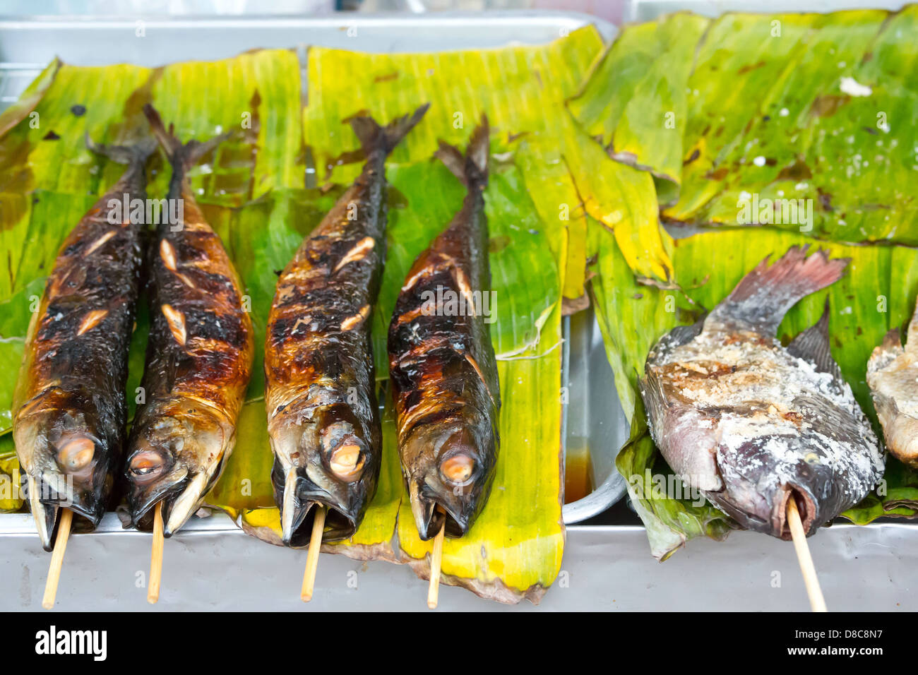 Barbecued Fish in Patong in Phuket, Thailand Stock Photo - Alamy