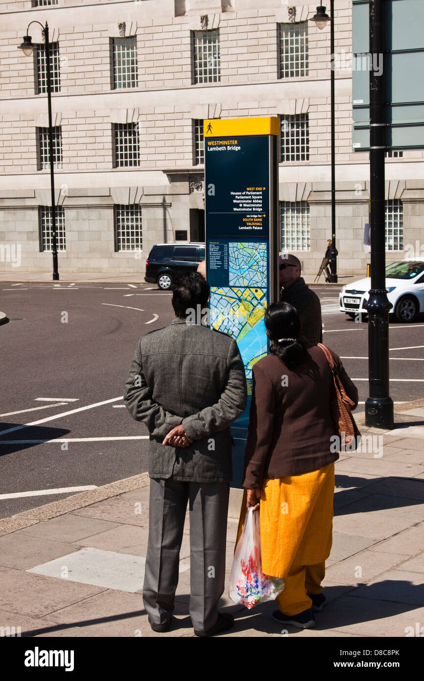Information help point-London Stock Photo - Alamy