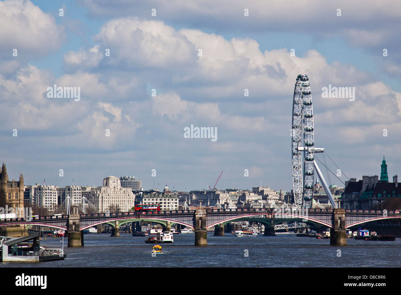 River Thames skyline-London Stock Photo - Alamy