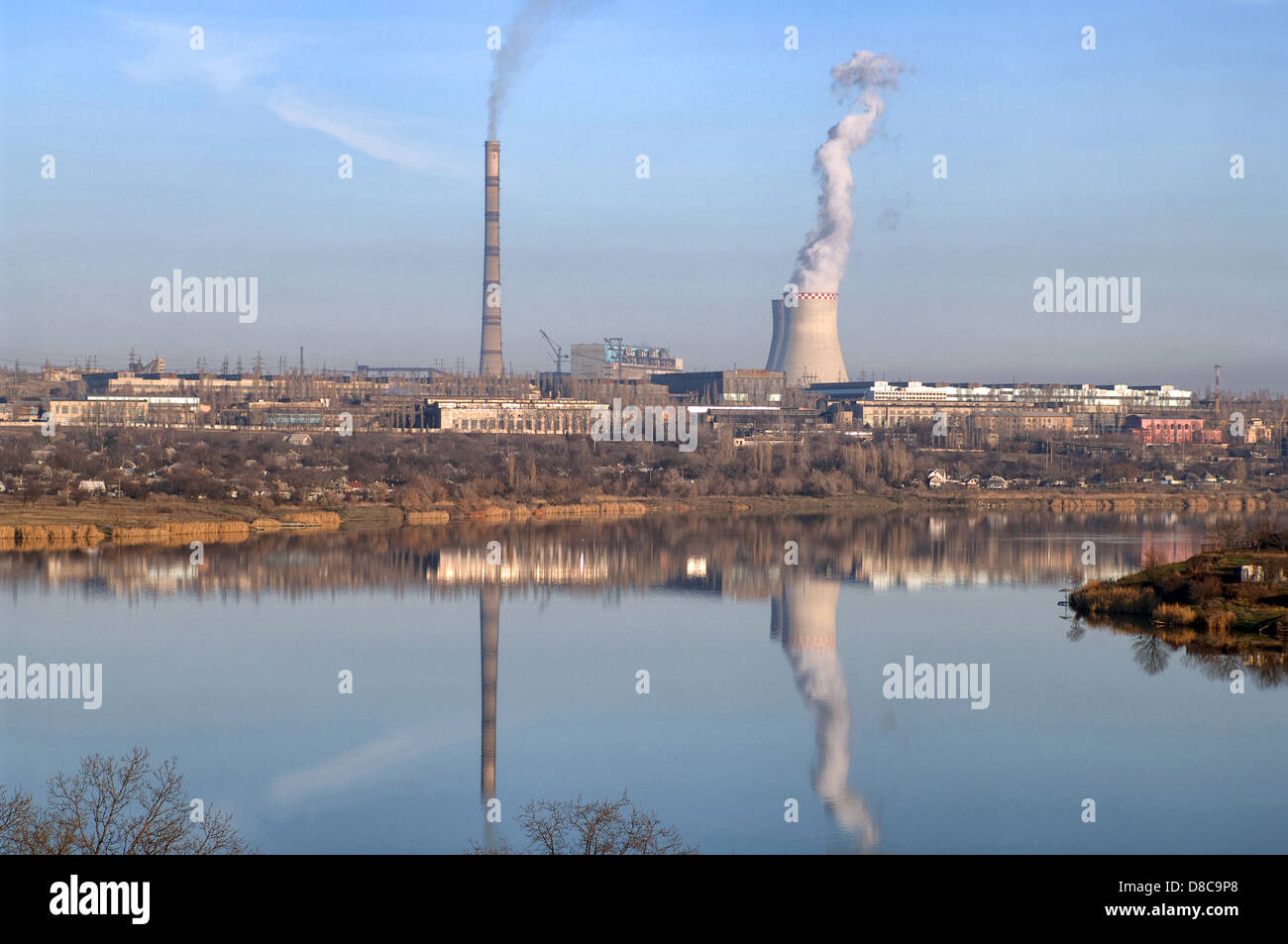 landscape with views of the power station Stock Photo - Alamy