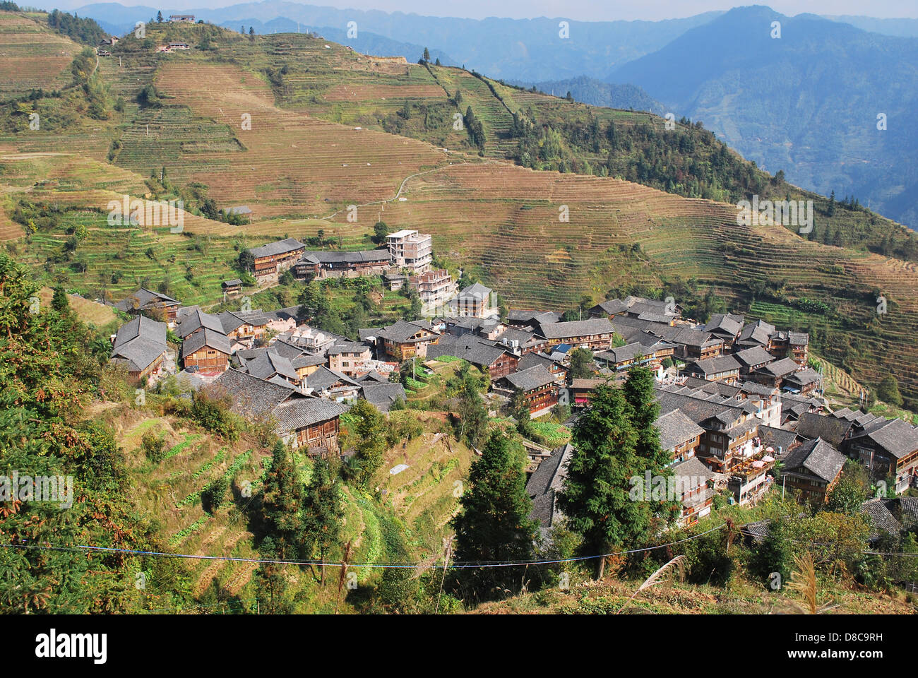 The Longsheng Rice Terraces, Guilin, Guangxi, Southern China Stock ...