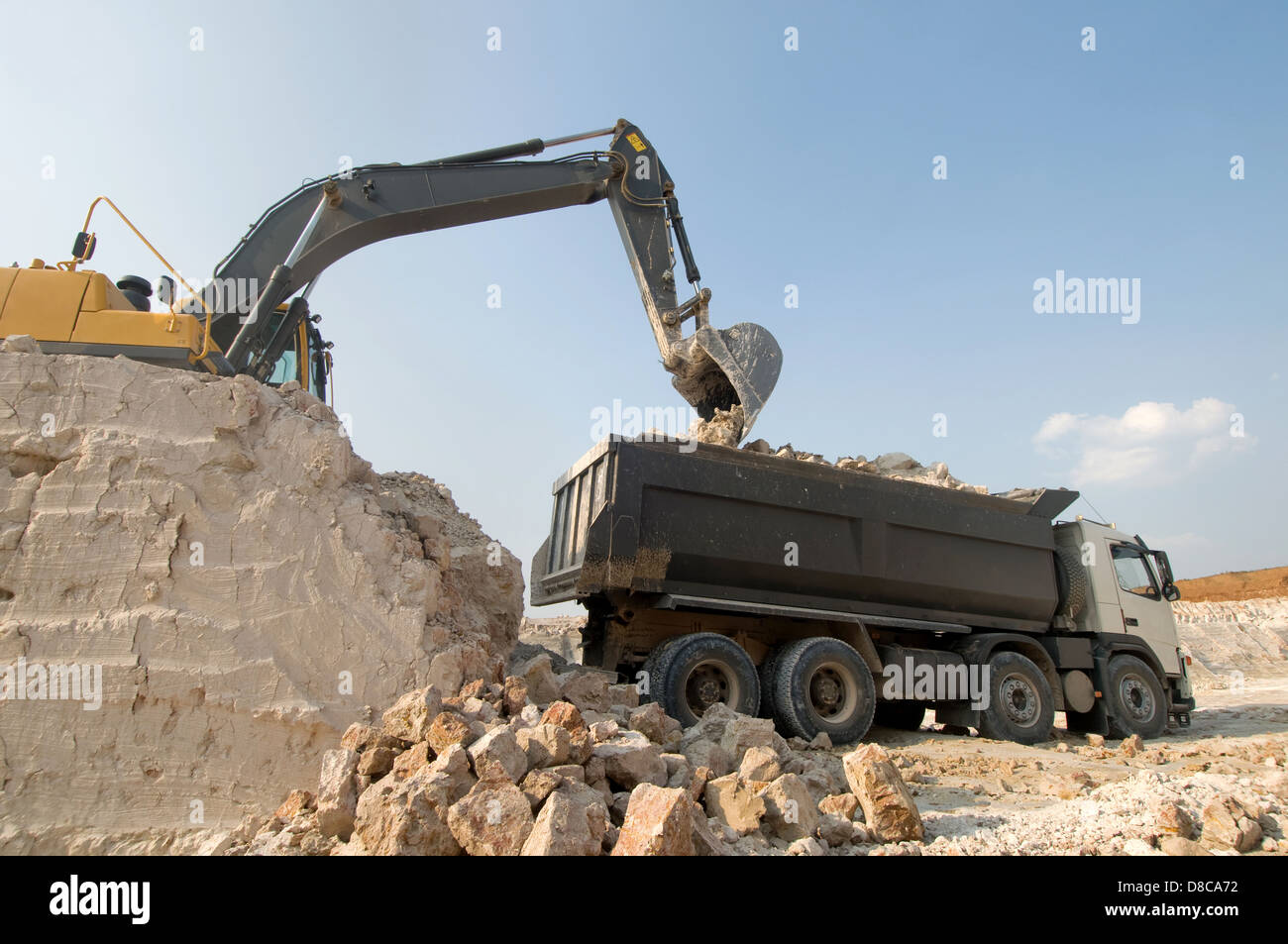 truck to transport gravel and clay Stock Photo - Alamy