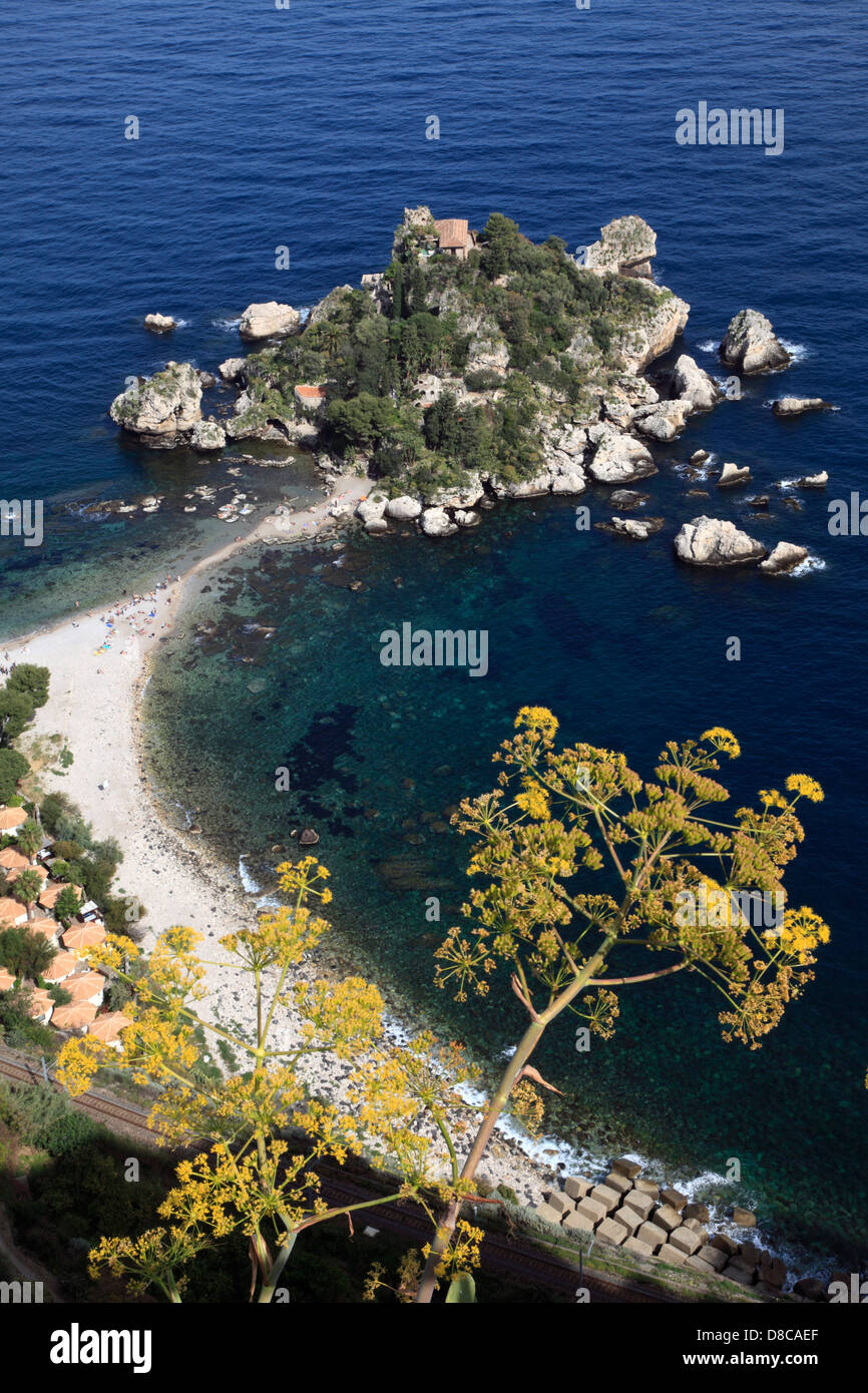 Taormina sicily italy beach hi-res stock photography and images - Alamy