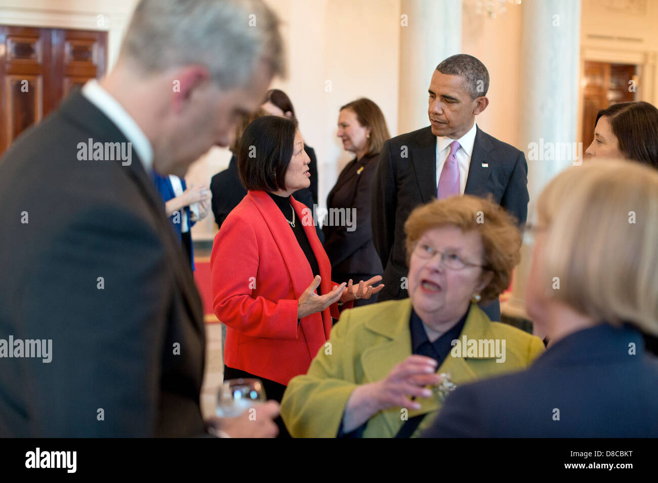 Women senators dinner talking hi-res stock photography and images - Alamy