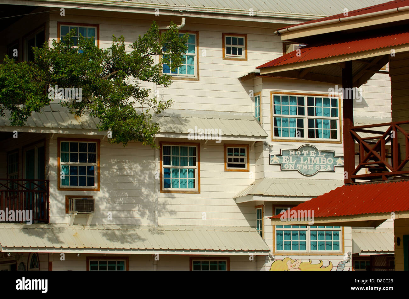 Exterior view of El Limbo hotel at Colon Island Stock Photo - Alamy