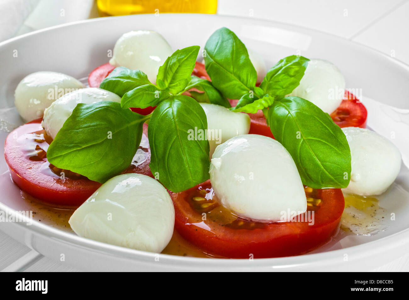Caprese Salad - Italian salad of mozzarella, tomatoes and basil known ...