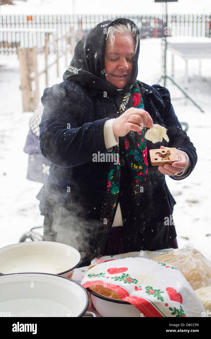 Old woman processed cheese Stock Photo - Alamy