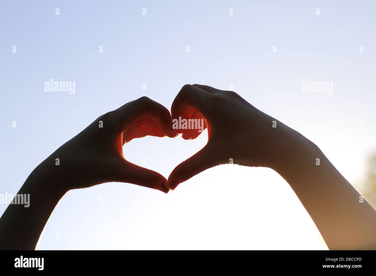 Hands in heart gesture hi-res stock photography and images - Alamy