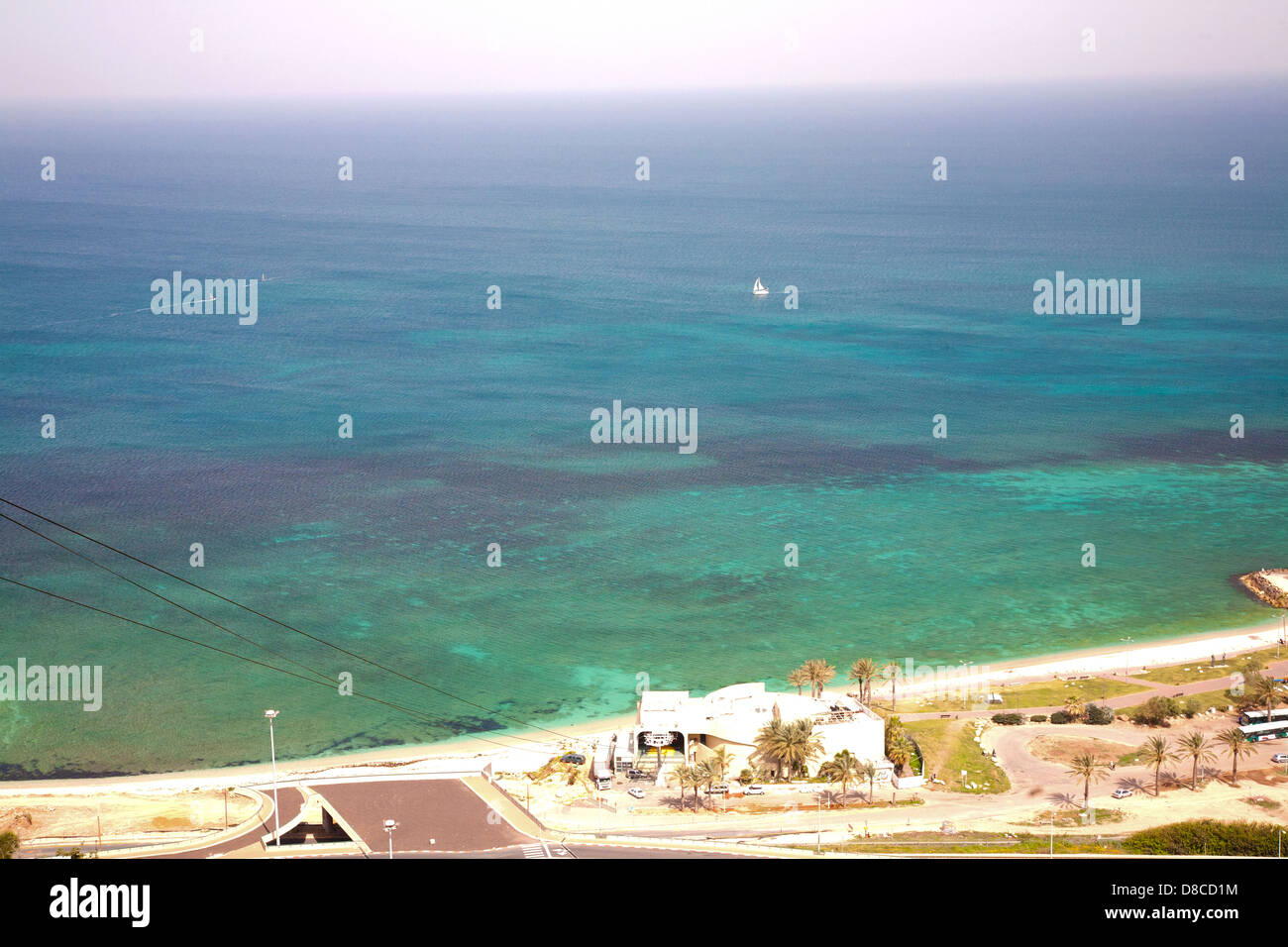 Aerial view of Haifa Bay and surroundings, Haifa, Israel, Middle East ...
