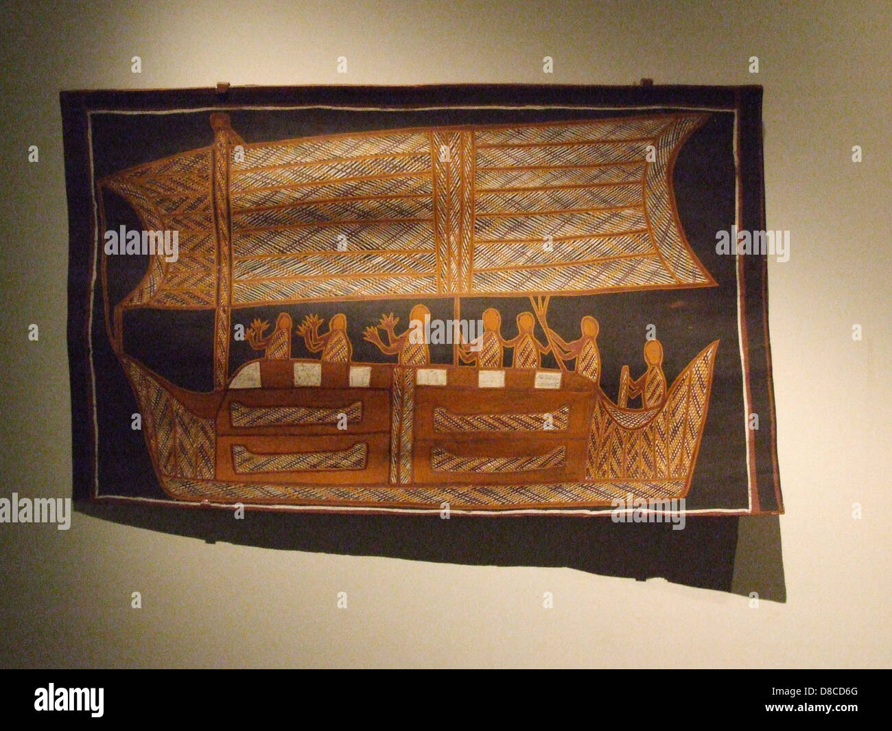 Aboriginal art displayed at the Adelaide Museum in South Australia ...