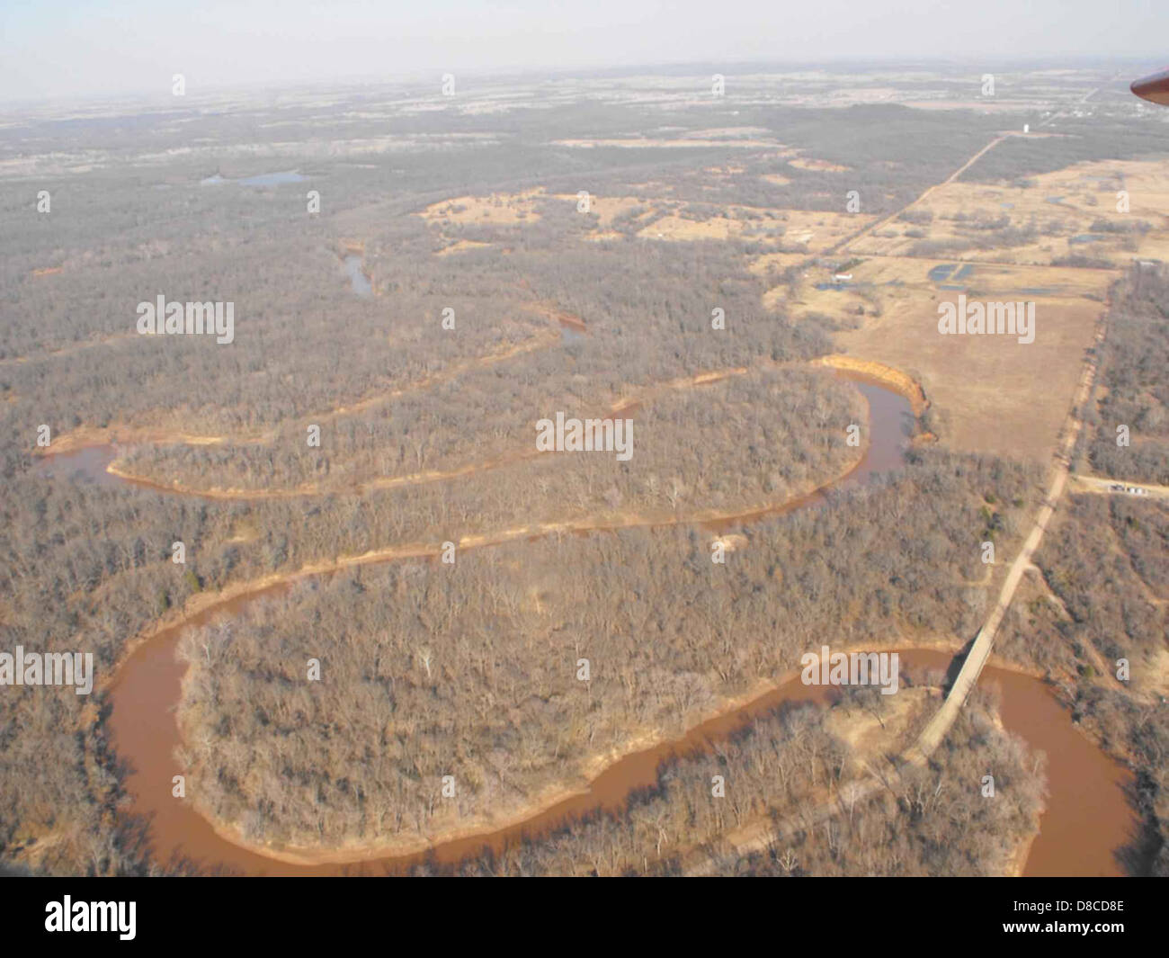 Aerial of deep fork national wildlife refuge Stock Photo - Alamy