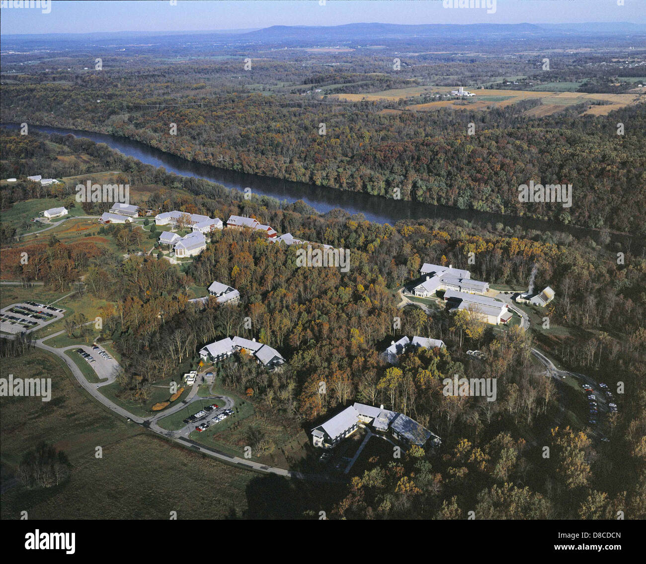 An aerial view of the National Conservation Training Center (NCTC ...