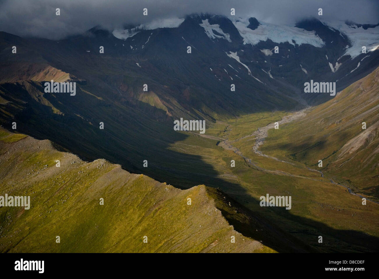 Aerial view of a mountain ridgeline Stock Photo - Alamy
