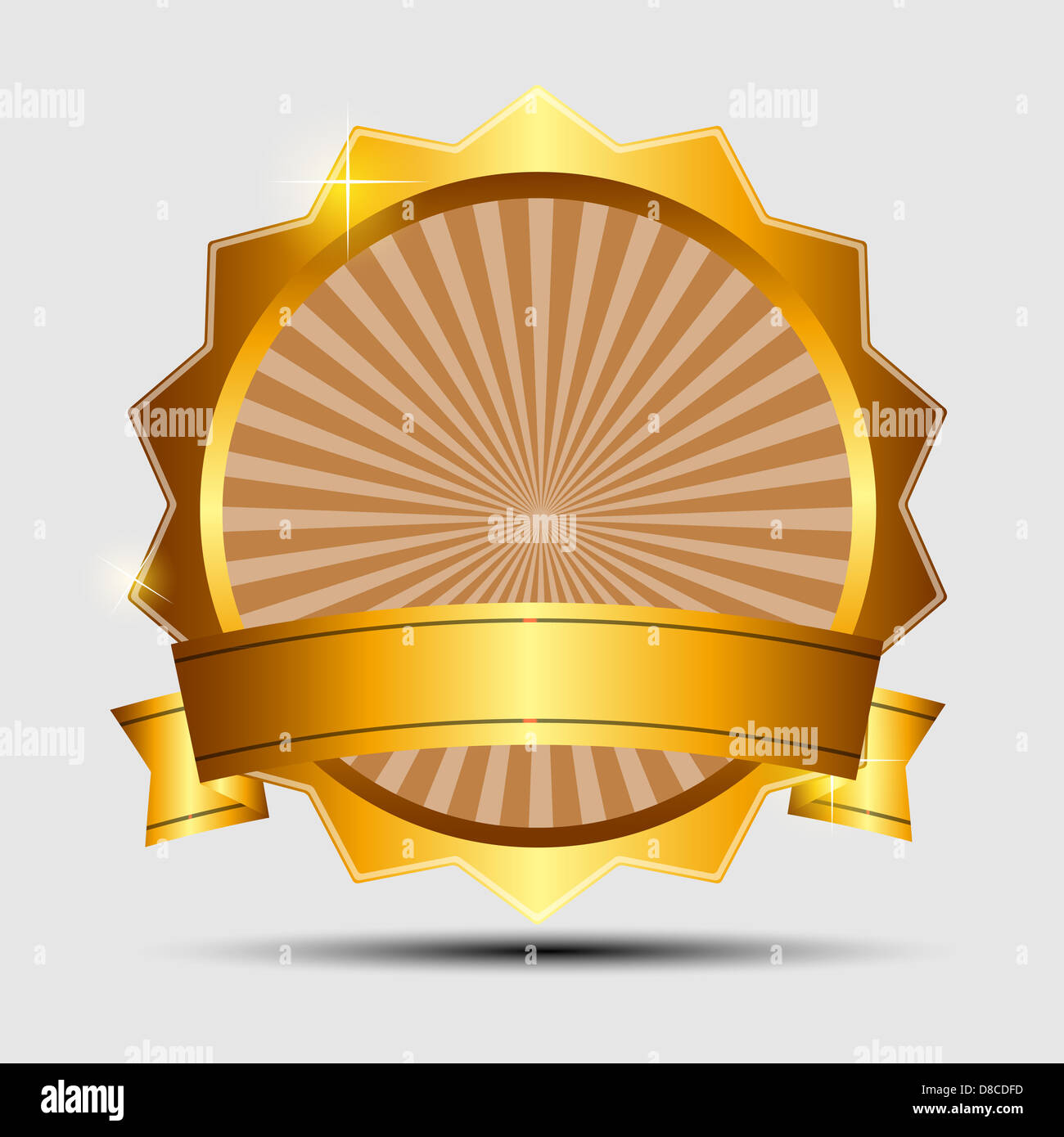 Vector gold sign, label template Stock Photo - Alamy