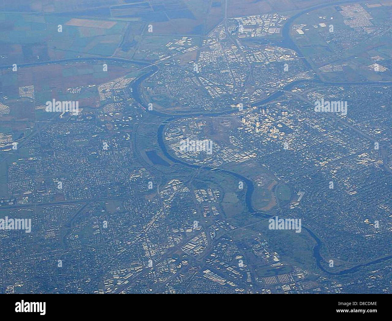 An aerial view of a landscape is shown in this wallpaper-style image ...