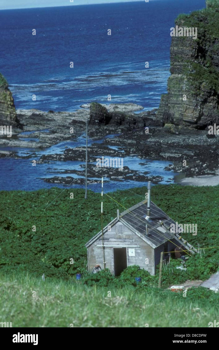 Agattu island refuge cabin aleutians Stock Photo - Alamy