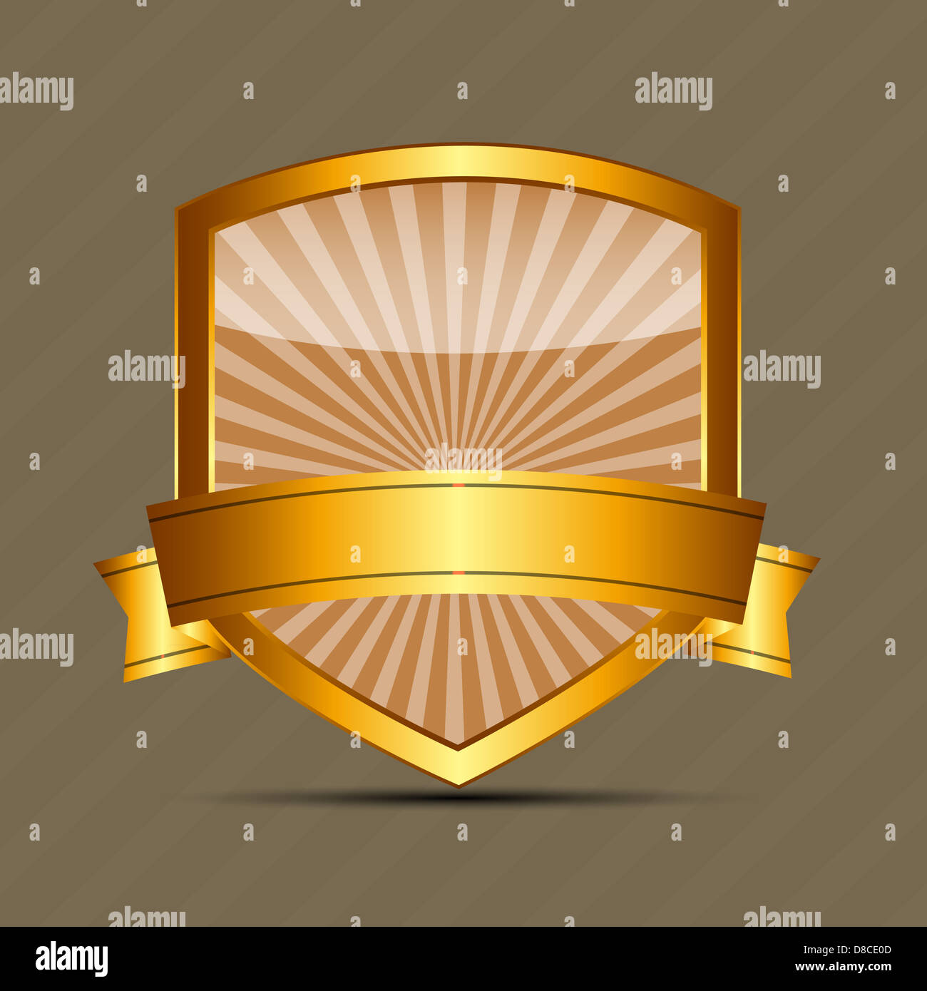 Vector gold sign, label template Stock Photo - Alamy