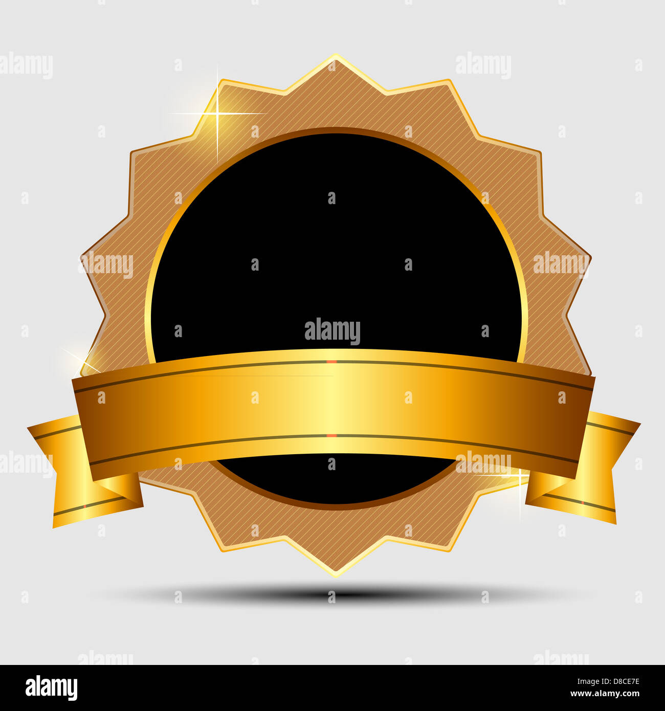 Vector gold sign, label template Stock Photo - Alamy