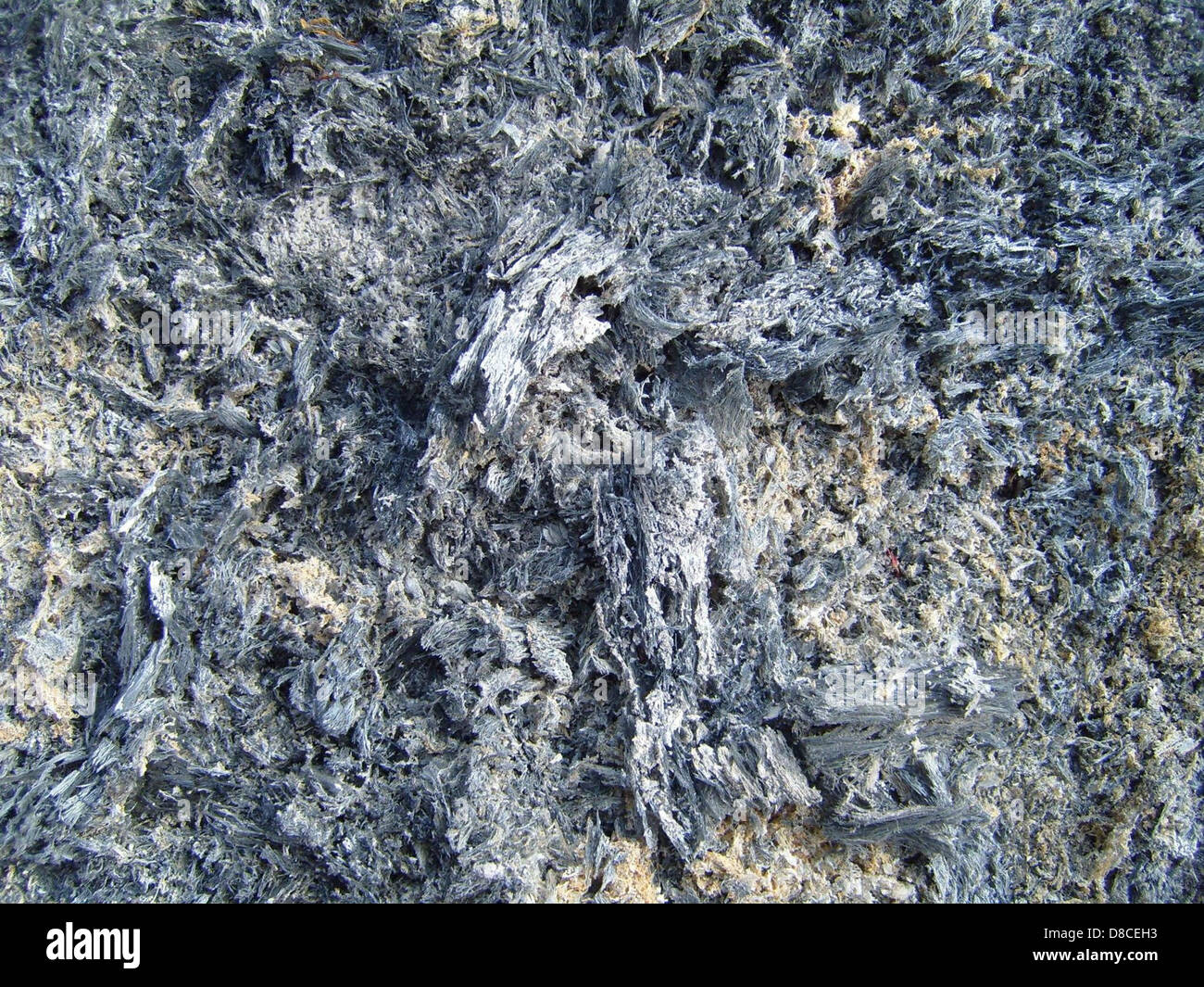 A close-up view of volcanic ash and lava rock, featuring the textured ...