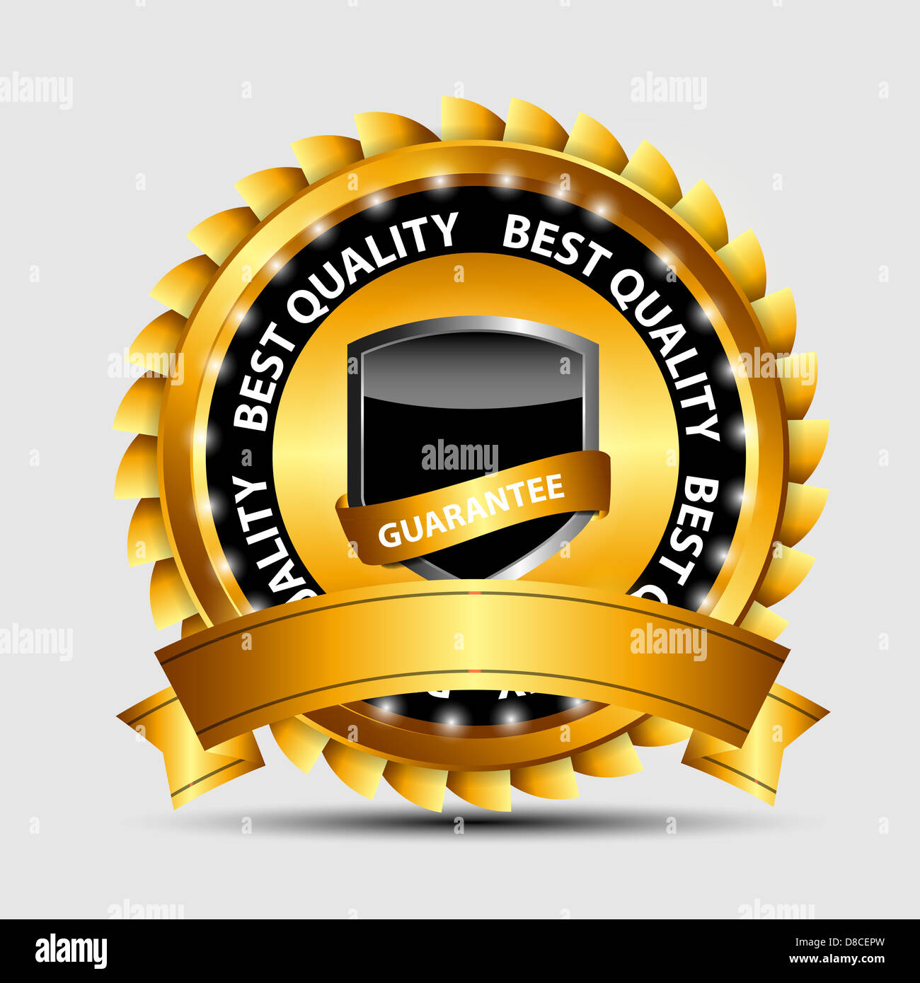 Vector gold sign, label template Stock Photo - Alamy