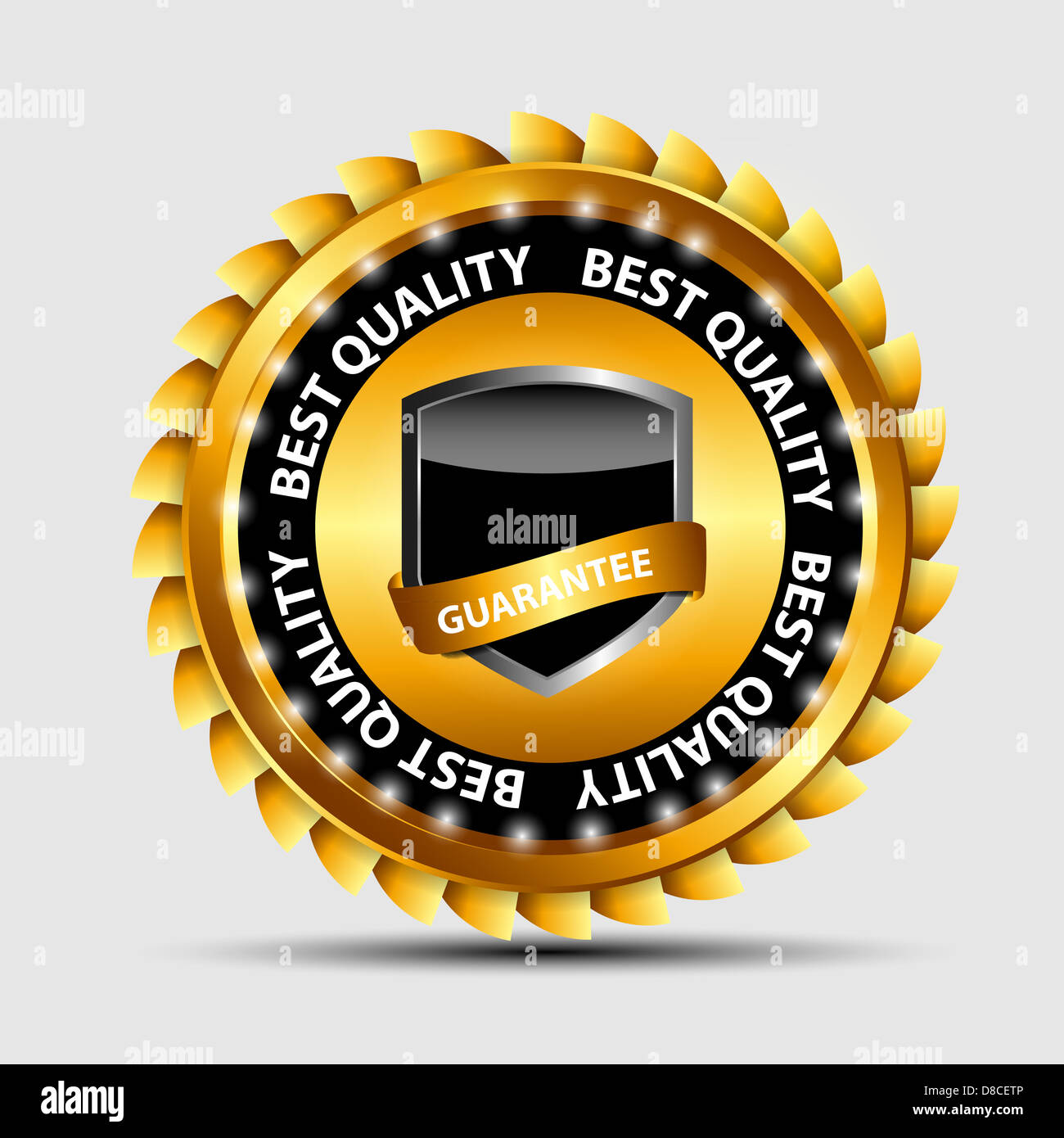 Vector gold sign, label template Stock Photo - Alamy