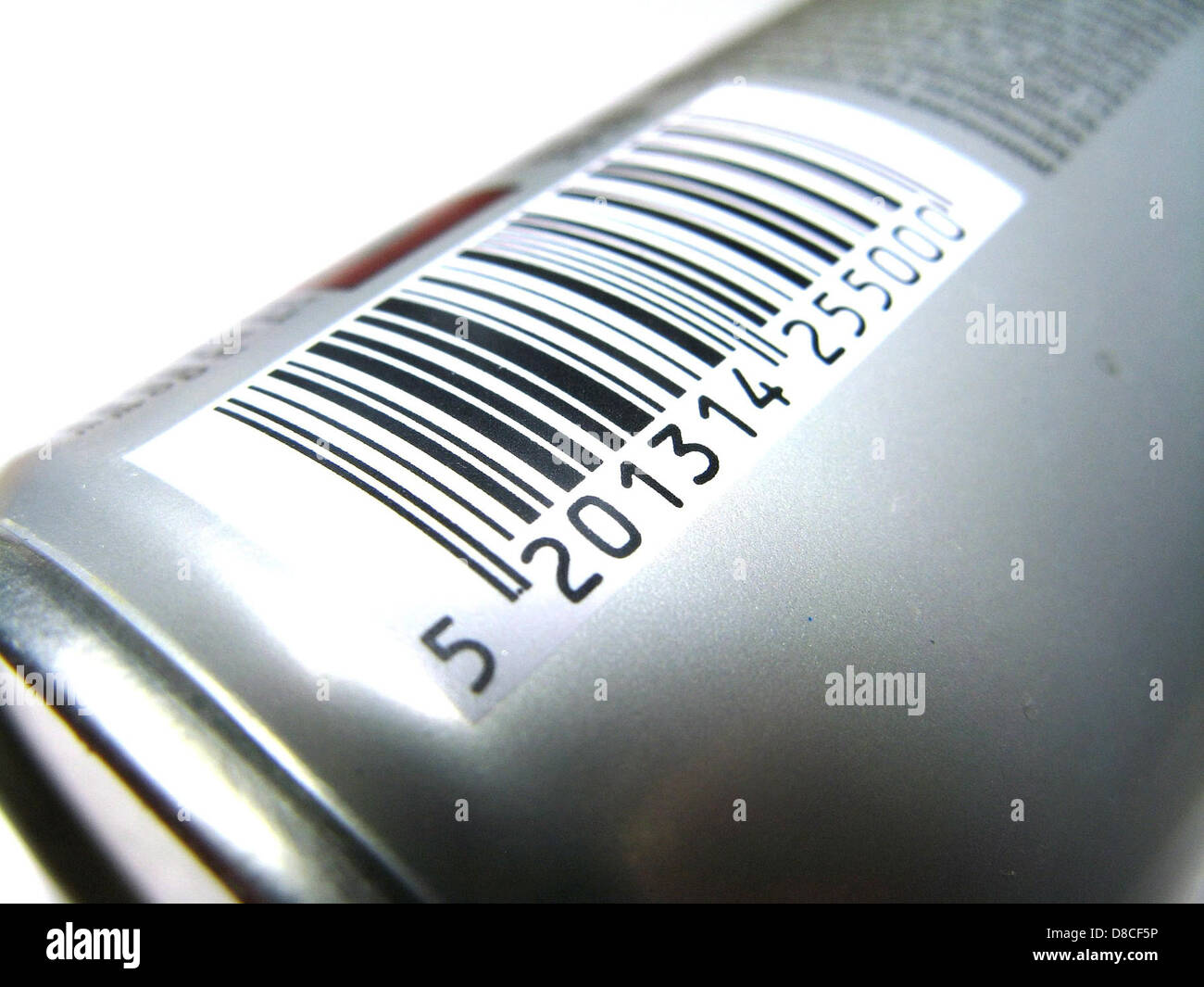 This image shows a close-up of a barcode, typically used for tracking ...
