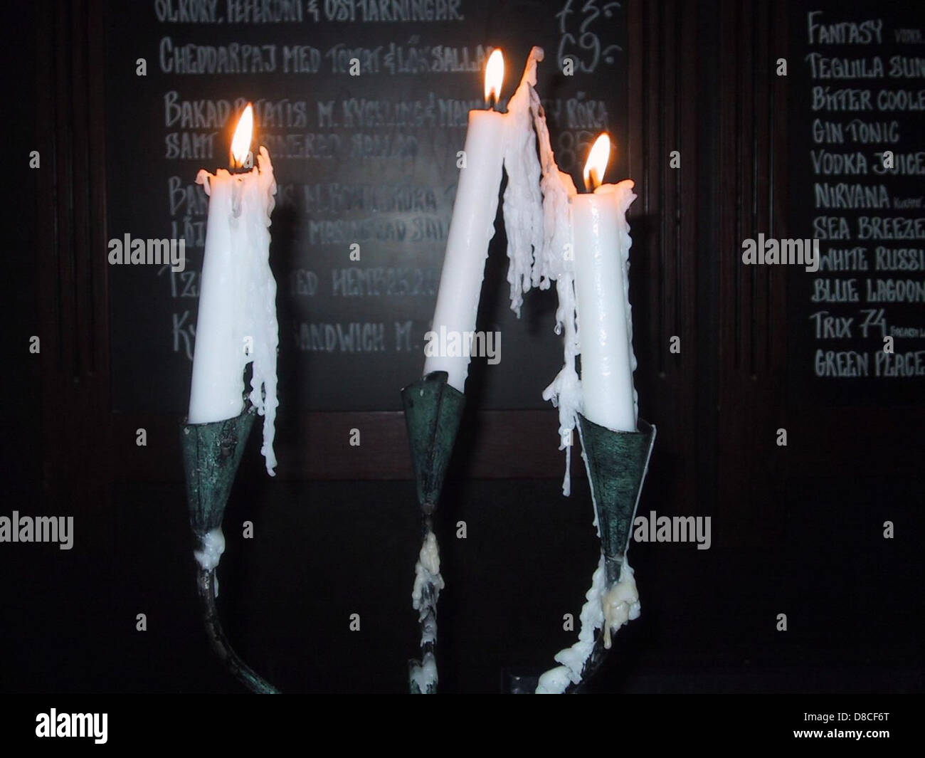 A set of bar candles arranged on a surface, displaying their long ...