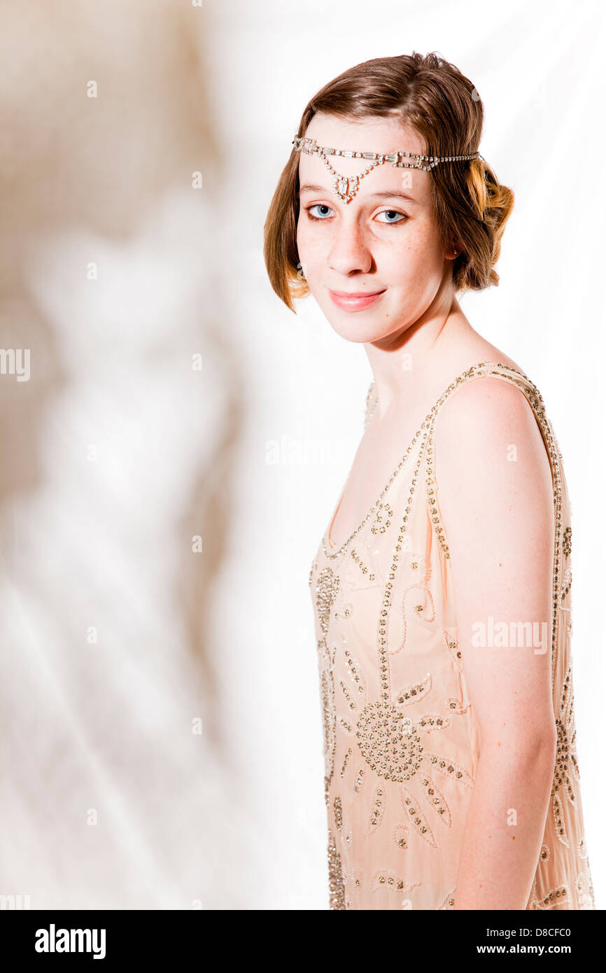 Silver Flapper Girl Teen