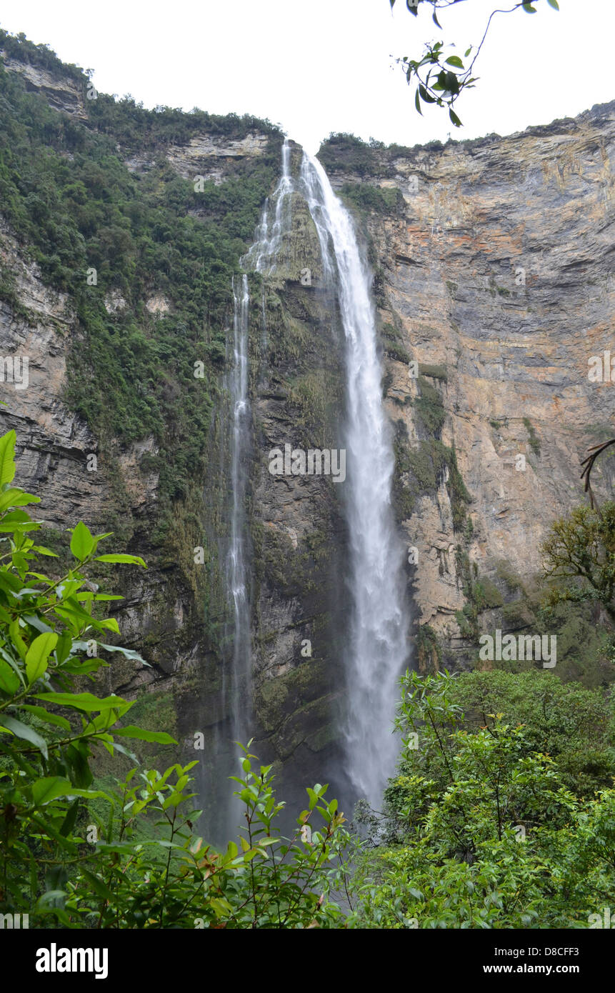 Gocta waterfall, 771m high. Chachapoyas, Amazonas, Peru Stock Photo - Alamy