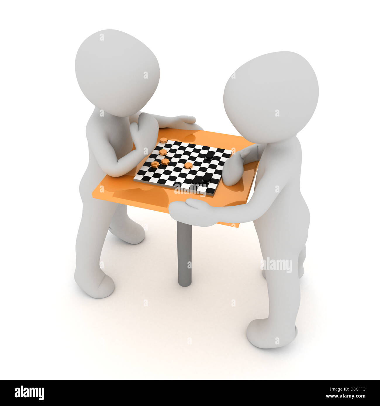 Two character are playing chess Stock Photo - Alamy