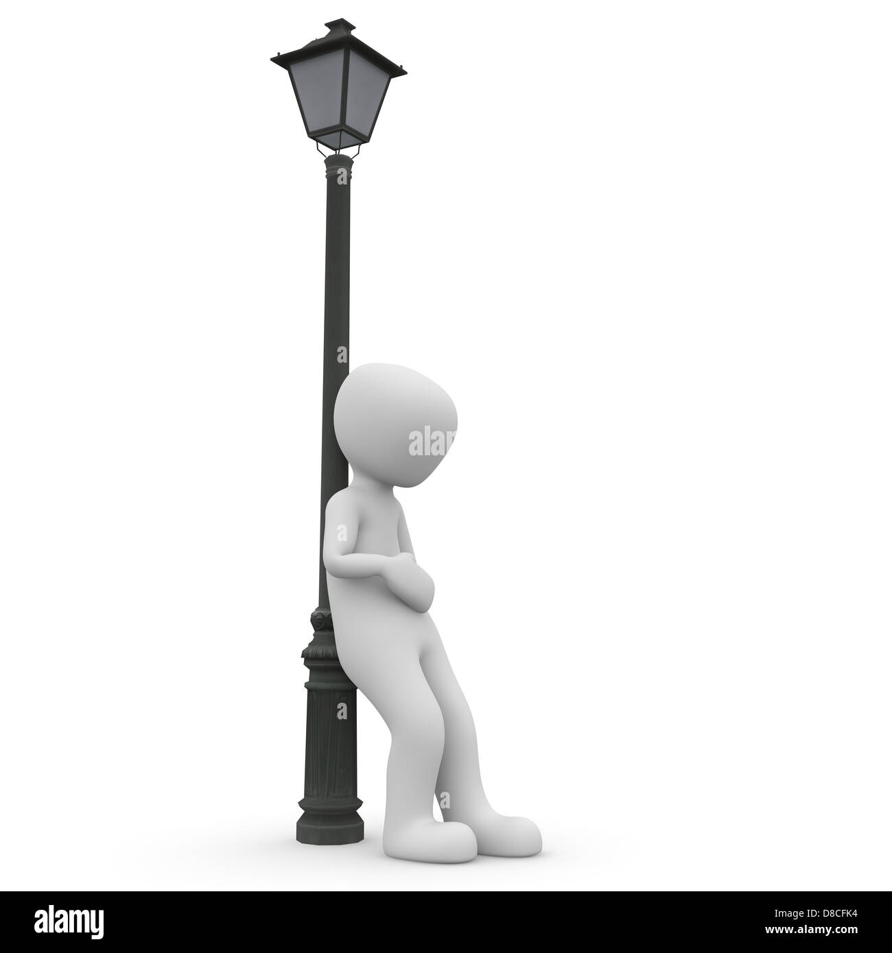 A 3D character is very sad about it Stock Photo - Alamy