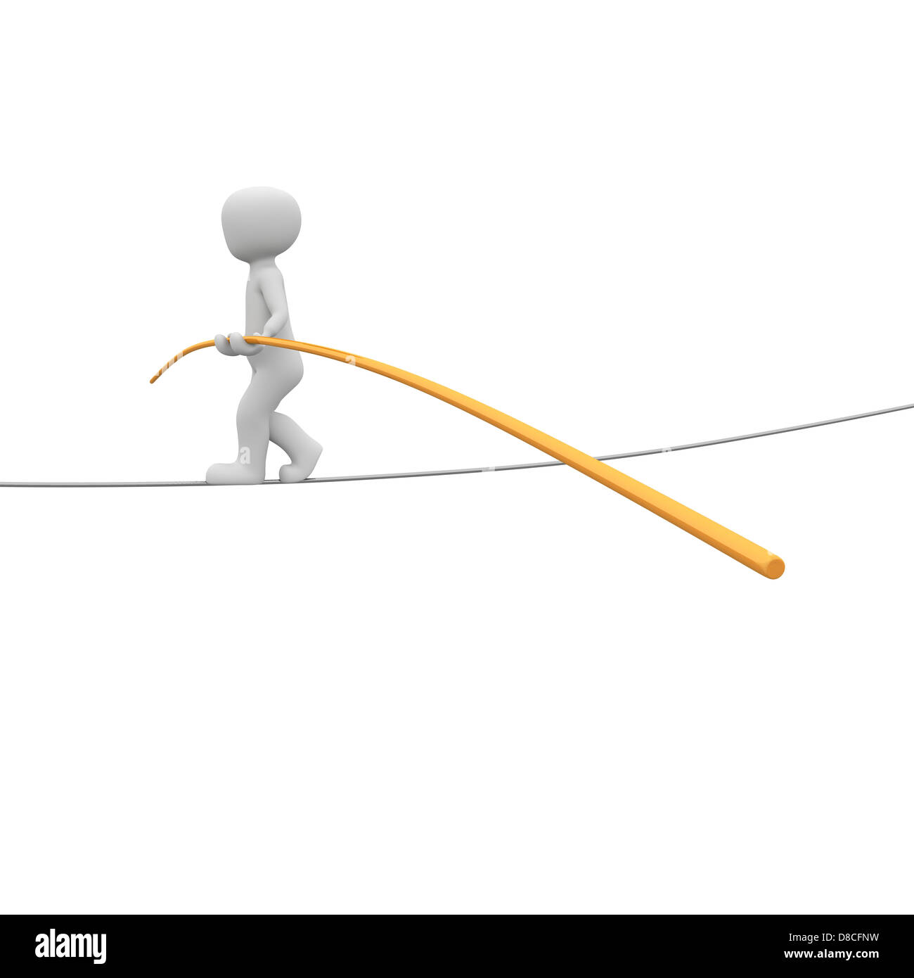 Male walking on rope Cut Out Stock Images & Pictures - Alamy