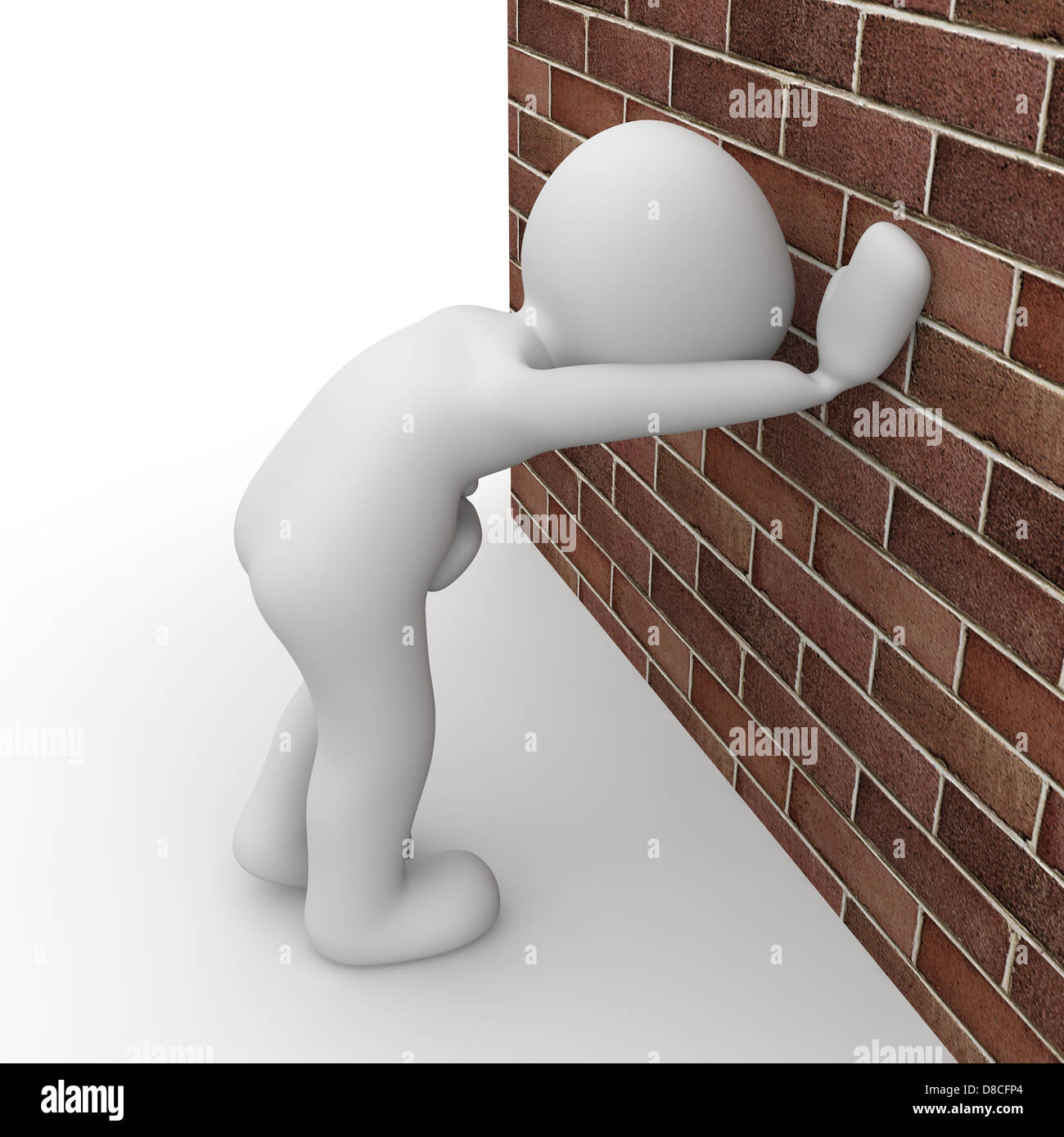 A 3D character suffers greatly from pain Stock Photo - Alamy